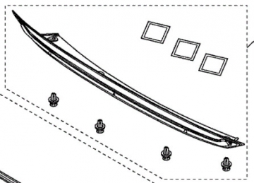 2018-2021 Honda Accord Black Chrome Rear Garnish* - 08F24-TVA-100A
